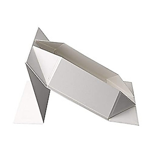 Rsgift Gift Box 7.8x7x3.1 Inches,White Gift Box with Lid,Collapsible Groomsmen Proposal Box with Magnetic,Gift Boxes for Presents,Wedding,Christmas,Birthdays