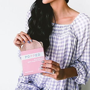 Popped Organic Cotton Breast Pads | Reusable and Washable Nursing Pads | Extra Absorbent Breastfeeding Pads | 1 Day Pair, 1 Night Pair (Pink, 4.5")