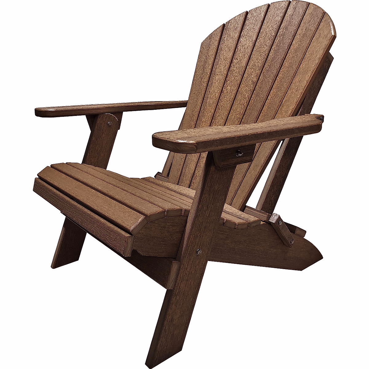 DuraWeather Poly® Classic King Size Folding Adirondack Chair (Antique Mahogany)