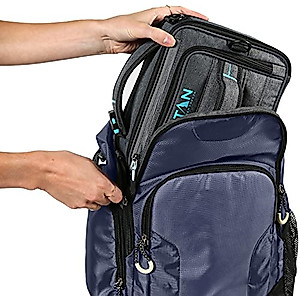 Arctic Zone Titan Expandable Lunch Pack and Container Set with Ice Walls, 2 Pack - Black and Blue