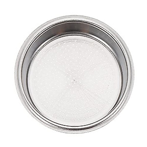 BIUDECO Coffee Filter Double Espresso Basket Household Espresso Basket Espresso Coffee Maker Strainer for Espresso Kitchen Drain Basket Espresso Machine Tea Filters Silver Stainless Steel