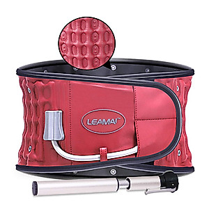 LEAMAI Decompression Back Belt Back Brace Back Pain Lower Lumbar Support Four Colors for Men&Women.(Y01S(25"-36") Red)