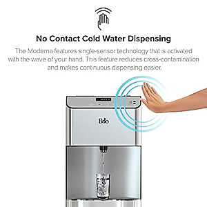 Brio 700 Series Moderna 3-Stage Touch-Less Countertop Bottle-Less POU Tri-Temperature Digital Water Cooler Dispenser