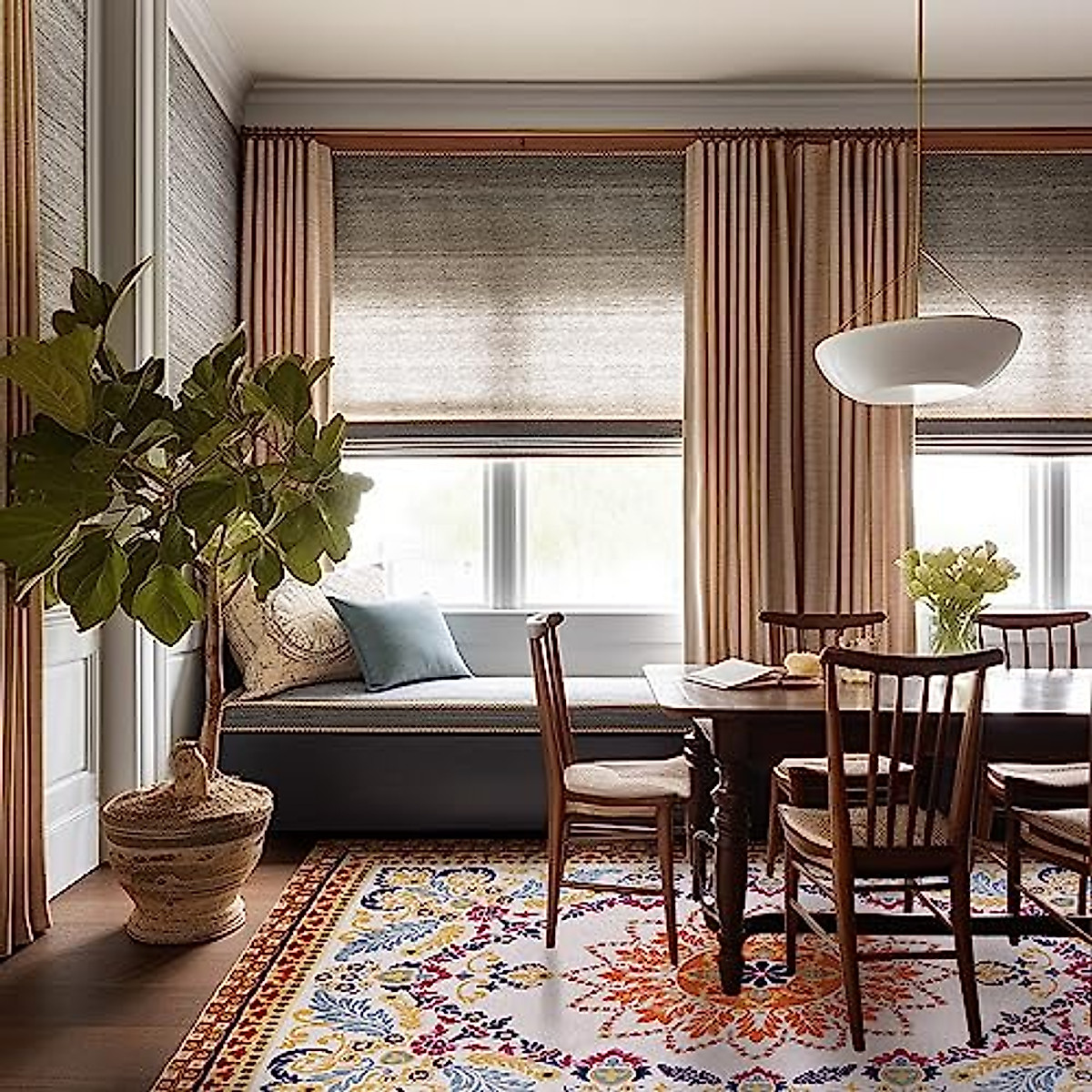 Matace ,8x10 Feet Rectangle, Area Rug, Soft, Durable, Stain Resistant, Distressed, Low Pile, Non-Shedding, Easy Clean, Printed, Living Room Rug,Bedroom Rug, Dining room rug