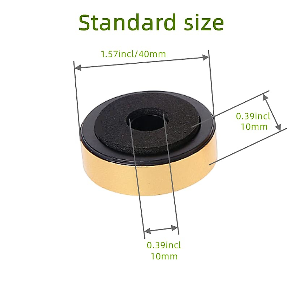 Sam&Johnny 4Pcs Speaker Spikes Stand Feets Audio Active Speakers Repair Parts Accessories DIY for Home Theater Sound System etc(Gold)