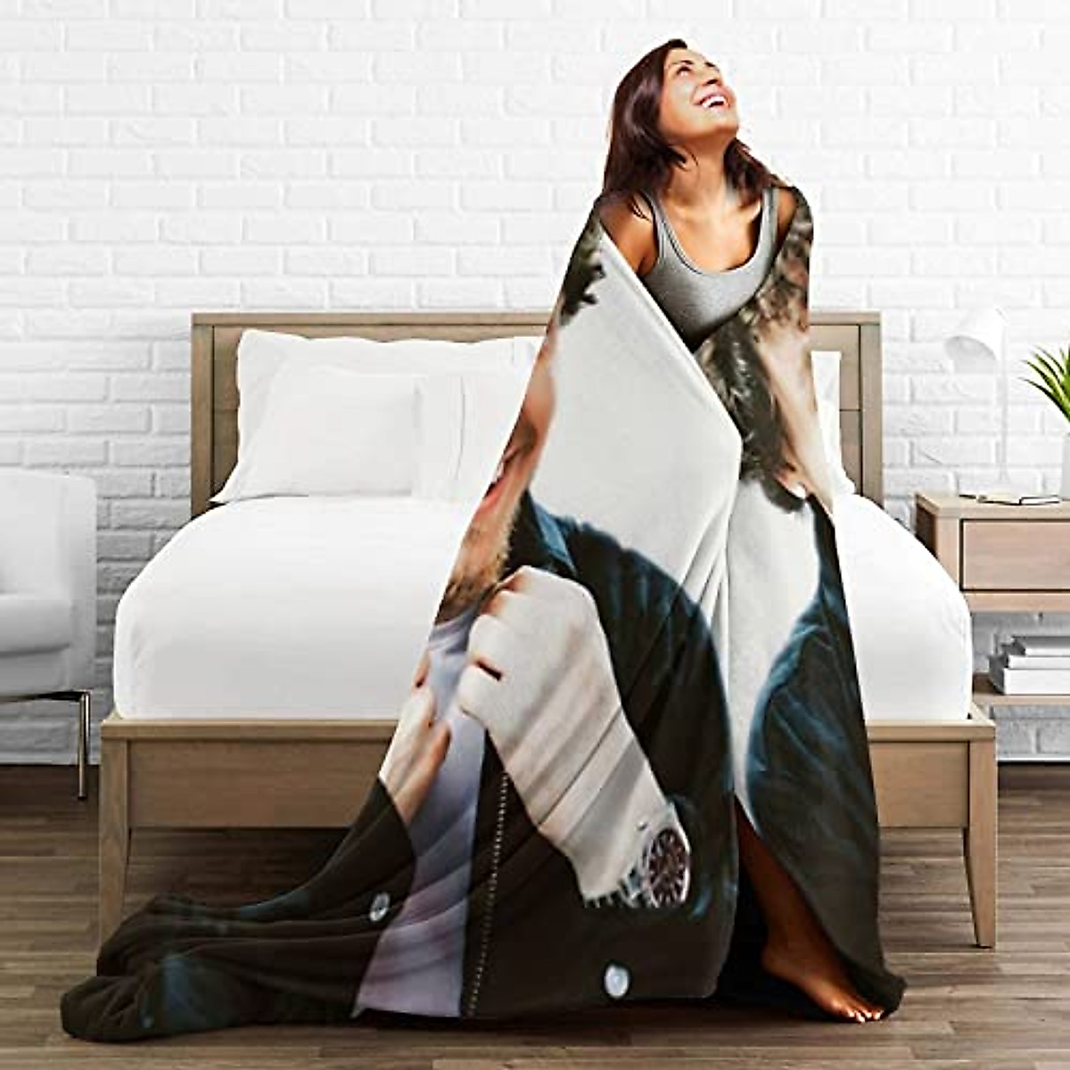 DOTZRLT Jack Rapper Harlow Singer Throw Blanket Printed Flannel Blanket Home Decor Soft Comfy Cozy Blankets 50"x40"