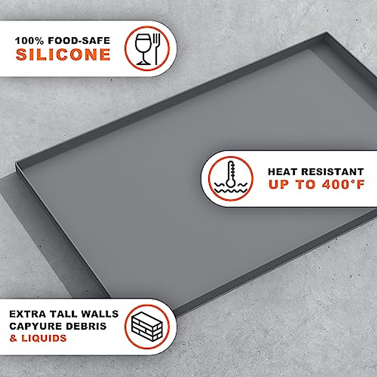 for Blackstone 28 Inch Griddle Mat Buddy, Silicone Grill Mat Protective Cover Accessories for Blackstone Griddle, Heavy Duty Food Grade Protector