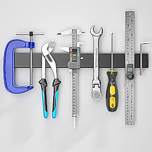 SUBTRACTION Magnetic Knife Strip,No Drilling 16 Inch Stainless Steel Knife Holder,Space-Saving Knife Rack/Knife Bar,Kitchen Knife Storage Organizer,black 1.