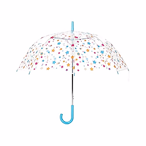 Amazon Basics Clear Round Bubble Umbrella, 34.5 inch, Stars