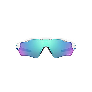 Oakley Youth OJ9001 Radar EV XS Path Rectangular Sunglasses, Matte White/Prizm Sapphire, 58 mm