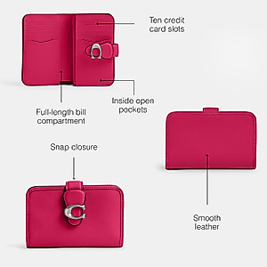 Coach Women's Tabby Medium Wallet, Dragonfruit, One Size