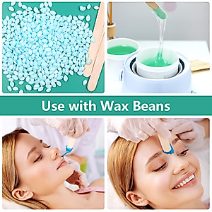 450PCS Wooden Wax Sticks, JANYUN Assorted Style Waxing Wooden Applicator Wax Spatulas Kit for Eyebrow Face for Hair Removal Body Legs Facial,Wood Craft Sticks Small Medium Large Size