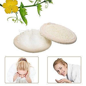 18 Packs Exfoliating Loofah Sponge Pads Mini Facial Body Bath Shower Loofah Sponge Pad Natural Exfoliating Scrubber Brush for Men Women