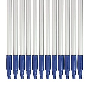 SPARTA Adjustable Aluminum Broomstick, 48” Mop and Broom Handle Replacement with Color-Coded System for Environments with Harsh Cleaning Agents, Aluminum, 48 Inches, Blue