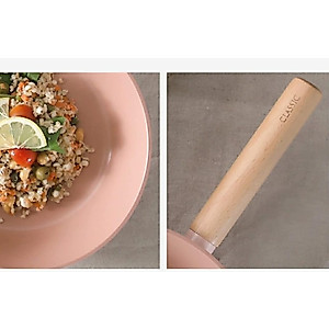 Neoflam 11" Nonstick Pink Color Pan for Stove Top and Induction | Wood Handle | Made in Korea (11" Pan)