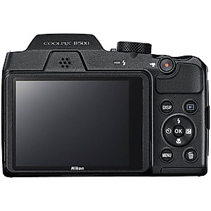 Nikon COOLPIX B500 16MP 40x Optical Zoom Digital Camera Black Bundle with 16GB Memory Card, Camera Bag for DSLR and 4X Rechargeable AA Batteries with Charger