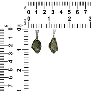 Starborn Natural 7-12 cts Moldavite Pendant in Sterling Silver