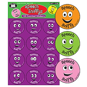 Super Duper Publications | 120 Speech Sniffys Scented Stickers | Educational Resource for Children