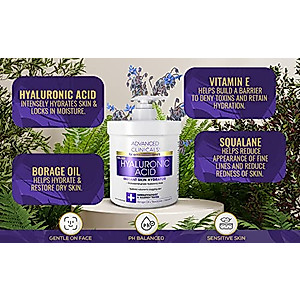 Advanced Clinicals Collagen Cream + Hyaluronic Acid Lotion Moisturizer Face & Body Skin Care Set. Collagen Lotion Restores Sagging Skin & Hyaluronic Acid Anti Aging Cream Hydrates Dry Skin, 2-Pack