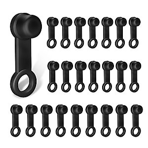 Sodcay 24 PCS Car Bleeder Rubber Caps, 8mm Brake Pump Drain Screw Cap Grease Fitting Dust Cover, High-Performance Brake Filler Bleeder Cap, Universal Accessories for Cars Motorcycles （Black)