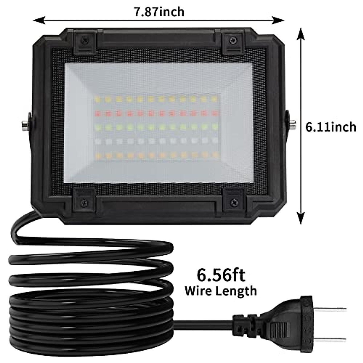 YELUFT LED RGB Flood Lights Outdoor, 500W Equivalent Floodlights with App Control Bluetooth Color Changing Landscape Lights RGBCW IP68 Waterproof Uplights for Garden Wedding Patio Party (2 Pack)