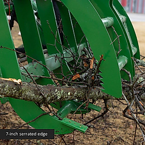 Titan Attachments 48â€ Light-Duty Single Cylinder Root Grapple Rake fits John Deere Tractors, Economy Series