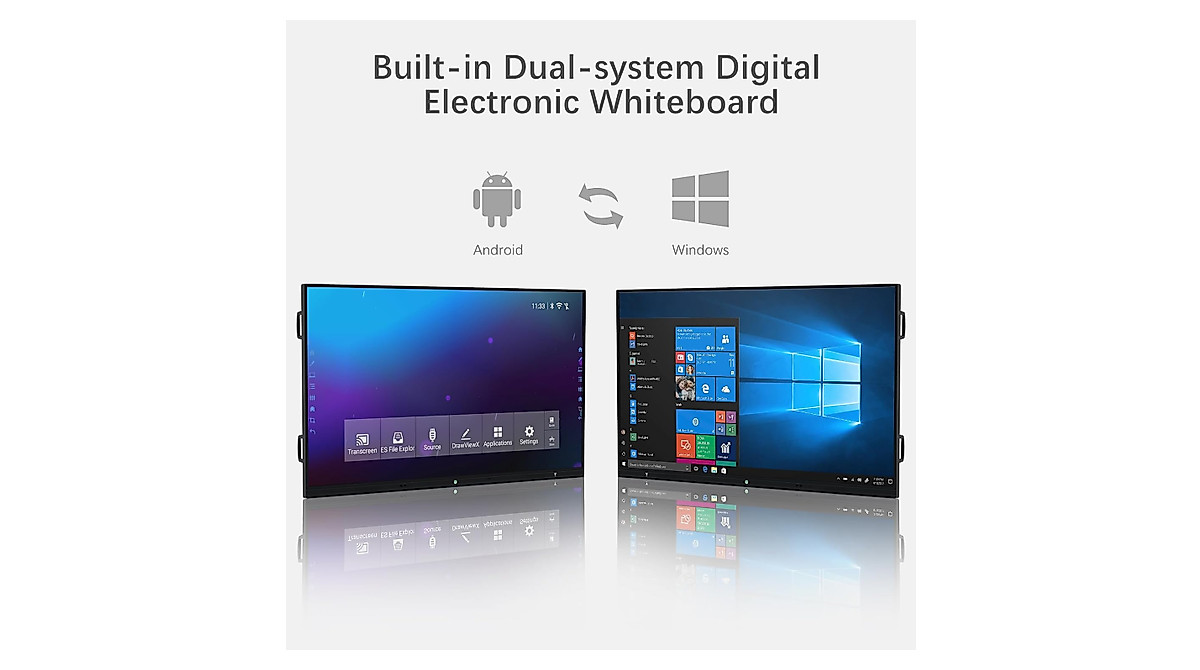 TIBURN HQ 75" R2 MAX Smart Interactive Whiteboard with 4K UHD Touch Screen