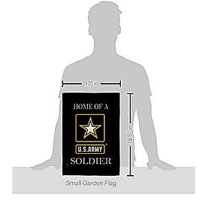 US Army Soldier Garden Flags Armed Forces Memorabilia Banner United State Wall Tapestry Americana Decorations Blue Star Remembrance Retire Outdoor Memorial Yard Veteran Gifts Made In USA
