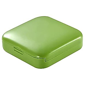 curfair Storage Box Storage Container Convenient Pill Box 2 Grids Waterproof ABS Push-pull Style Storage Organizer Pill Box Moisture Proof for Outdoor Household Supplies-Green