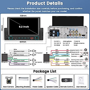 Hikity Apple CarPlay Car Radio Android Auto, 6.2 Inch Single Din Touchscreen Car Stereo with Bluetooth and Backup Camera, FM Car Audio Receiver