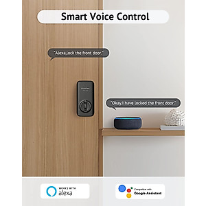 LaView Smart Lock + Connect Wi-Fi Bridge, Enabled Connect WiFi & Bluetooth Smart Door Lock, Wireless & Keyless Entry Door Lock, Fits Your Existing Deadbolt, Compatible with Alexa & Google Assistant