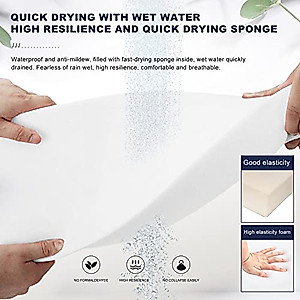 Bench Cushion 36×20×2inch,Bench Pad with Non-Slip Bottom,Indoor/Outdoor Thickened Foam Furniture Cushions for Garden Patio Bench Swing,Bay Window Seat Pads,Washable Sofa Cushion