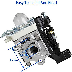 HPENP SRM 225 Carburetor for Echo SRM225 GT225 GT225i PE225 PAS225 SHC225 PPF225 SRM225i GT225L PPF235ES SHC225S Trimmer Premium Weed Eater Edger Carb with Tune Up Kit Primer Bulb Spark Plug fuel line