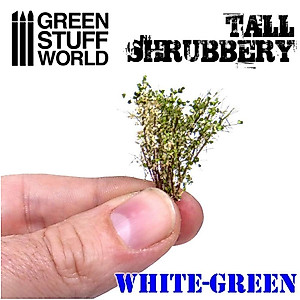 Green Stuff World - Tall Shrubbery - White Green 9927