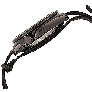 SEIKO Men's 5 Sports Stainless Steel Automatic Watch with Nylon Strap, Black, 22 (Model: SRPE69)