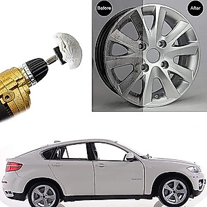 Medoon Polishing Pad Buffing Wheel Kit White Flannelette 5 Pack, Polisher Tools Fit for Metal Aluminum Stainless Steel Chrome Wood Plastic Ceramic Glass Woods Fabric Cotton Machine Jewelry etc