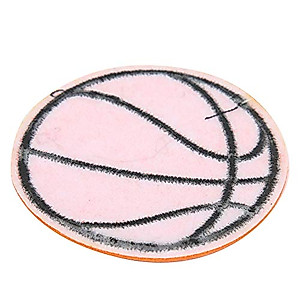 10Pcs Cloth Patch Embroidery Cloth Sticker Football Basketball Rugby Table Tennis Ball Shape Sewing Accessories DIY Hand Made Clothing Patches(Basketball)