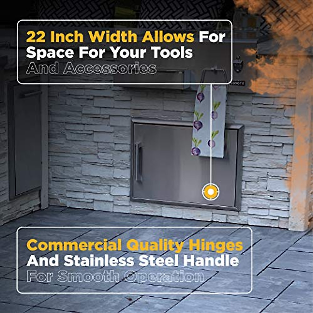 Coyote Single Access Door, Horizontal, 14 Inch x 20 Inch - CSA1420