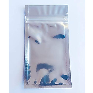 500 Silver Aluminum Foil Mylar 2.5x4 inches Recloseable Bag Clear Front AL-1 US Seller Ship Fast…