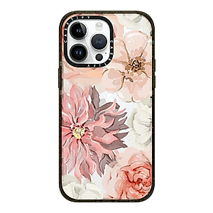 CASETiFY Impact iPhone 14 Pro Max Case [4X Military Grade Drop Tested / 8.2ft Drop Protection] - Pretty Blush - Glossy Black
