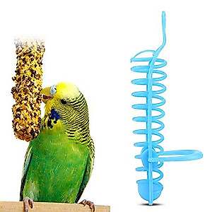 Bird Food Holder, Parrots Foraging Toys for Birdcage, Hanging Bird Treat Feeders, Bird Food Basket for Fruit Vegetable Grain Wheat, Bird Feeder Toy for Conures