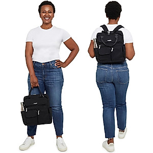 Baggallini womens Modern Everywhere Laptop Backpack, Black, One Size US