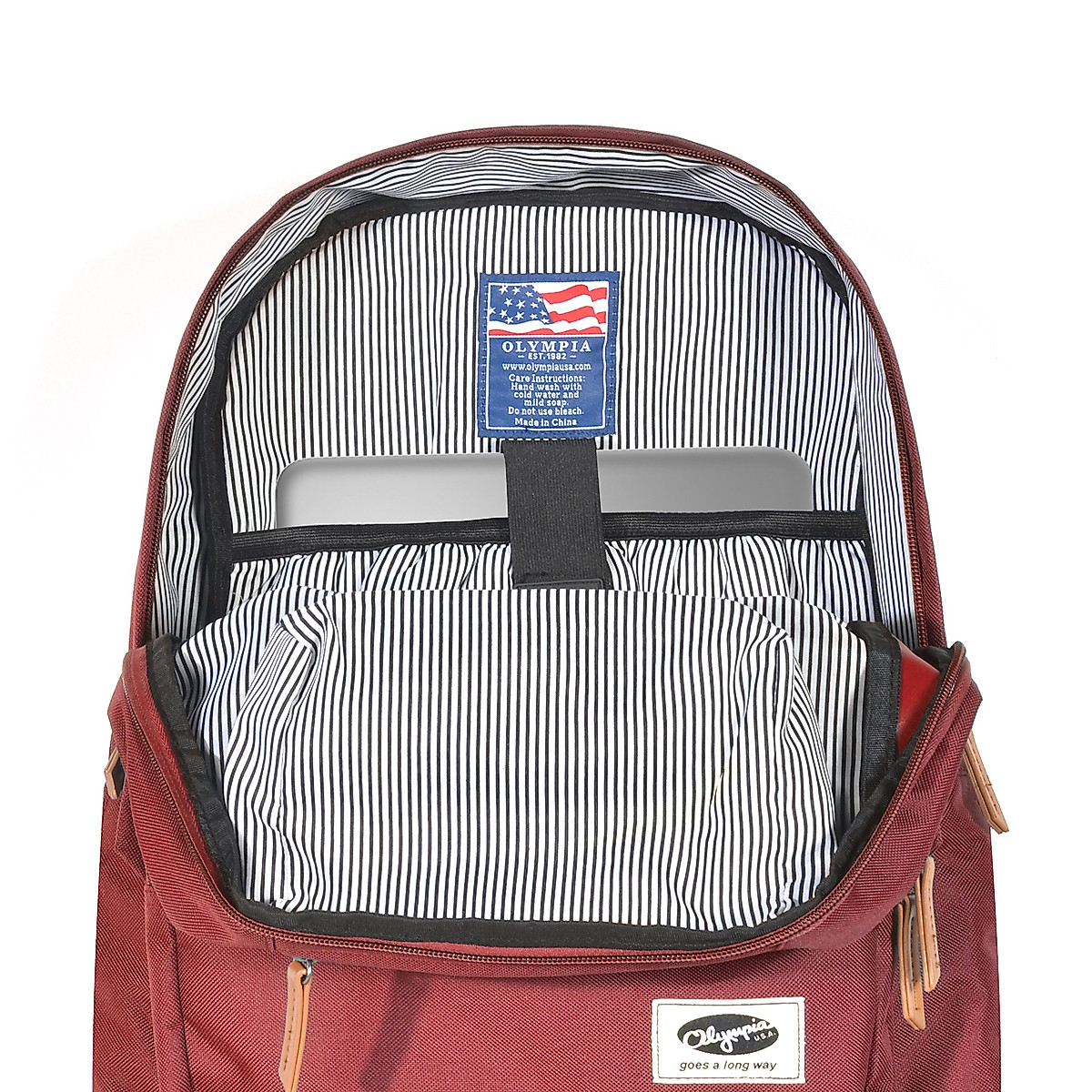 Olympia U.S.A. Element 18" Backpack Backpack, HEATHER GRAY