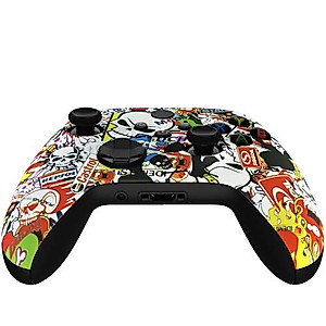 MODDEDZONE Custom Wireless UNMODDED Controller for Xbox One S/X and PC with Exclusive and Unique Designs - The Perfect Gaming Gift for Enthusiasts, Expertly Crafted in the USA Sticker Bomb