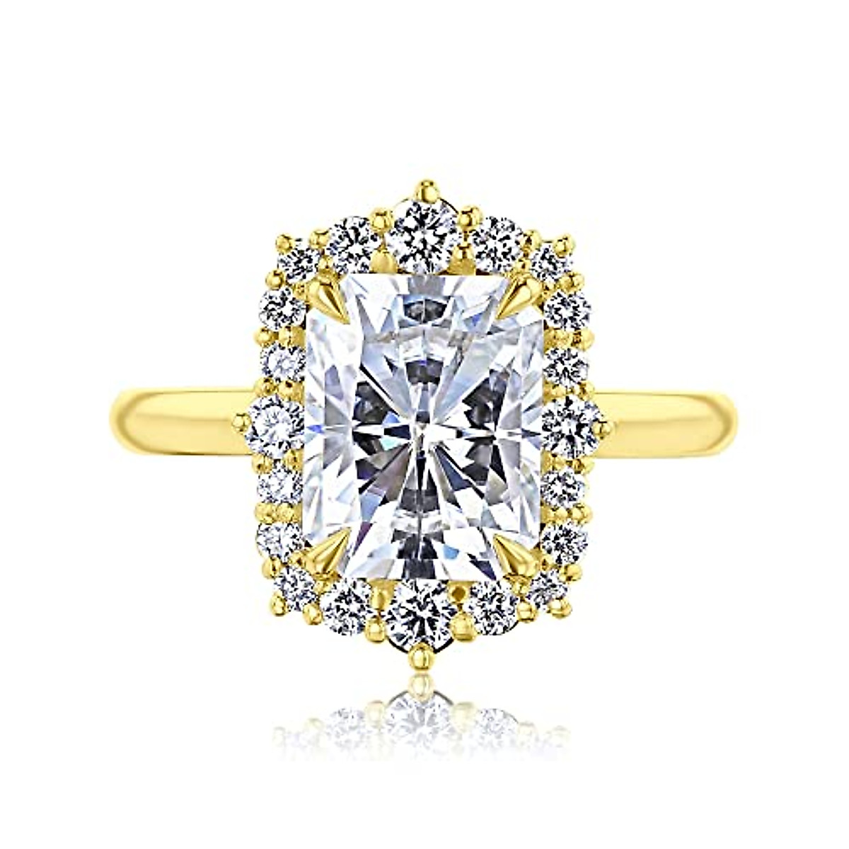 3.1 ct tw Kobelli Moissanite Raina Engagement Ring - yellow-gold / 6.0 / G-H