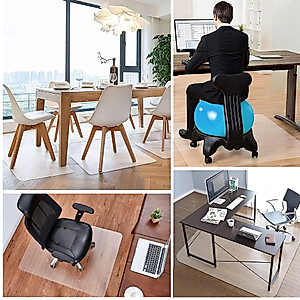 CARHM 1.5MM Office Chair Mat for Hardwood Floor 48" x 40" Clear Desk Chair Mat Plastic Floor Mat