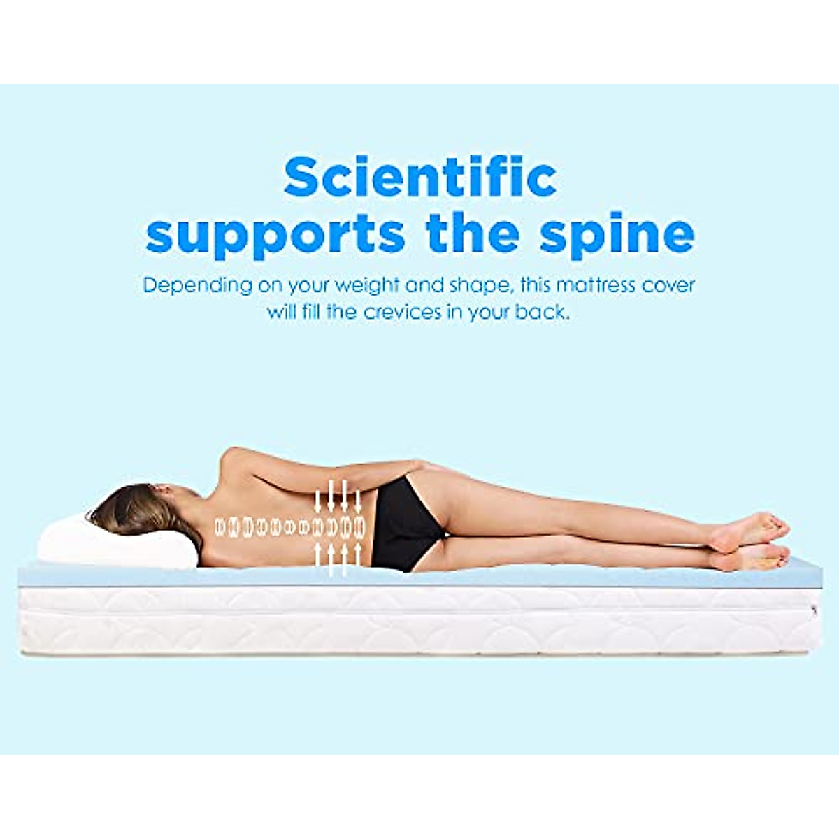 2-Inch Mattress Topper Memory Foam Pressure Relief for Back Pain Cooling Gel-Infused Gel Infused Mattress Topper Cooling & Breathable CertiPUR-US Certified (Twin)