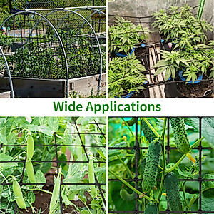 Trellis Netting, Scrog Net with 4 Hooks, 4x4 Trellis Net for Grow Tent, Heavy-Duty Plant Net for Cucumber Gardening and Horticulture, Grow Tent Accessories(1 Pack)