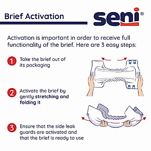 Seni Super Plus Incontinence Brief Regular Breathable / Overnight, S-RE10-BP1, Heavy to Severe, 40 Ct