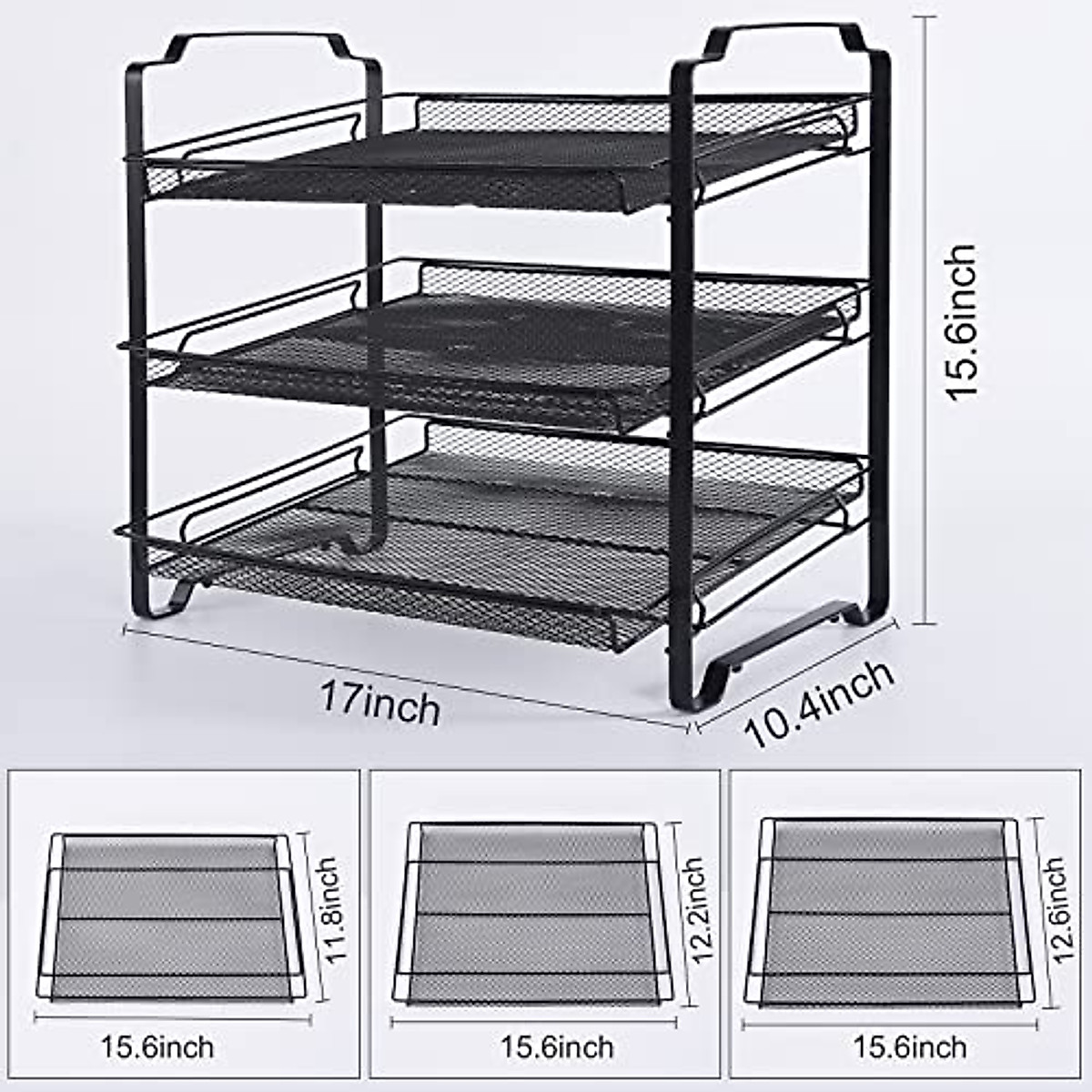 BTideas Can Organizer for Pantry, 3 Tier Stackable Can Rack Organizer, Canned Goods Organizer for Pantry, Holds Upto 36 Cans for Kitchen Cabinet or Pantry